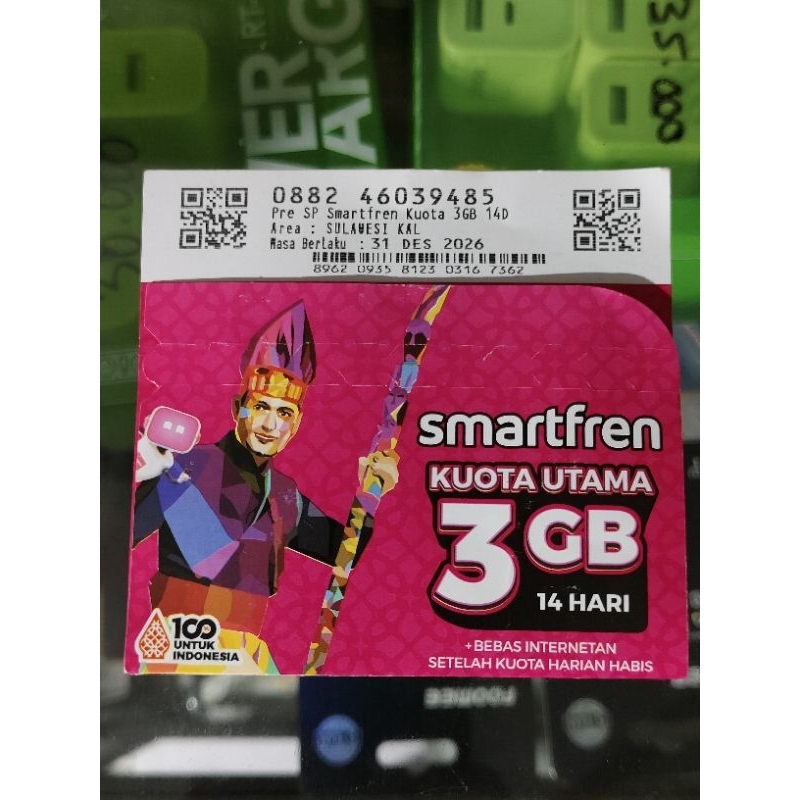 Jual KARTU PERDANA SMARTFREN 8GB 14HARI SIAP PAKAI | Shopee Indonesia