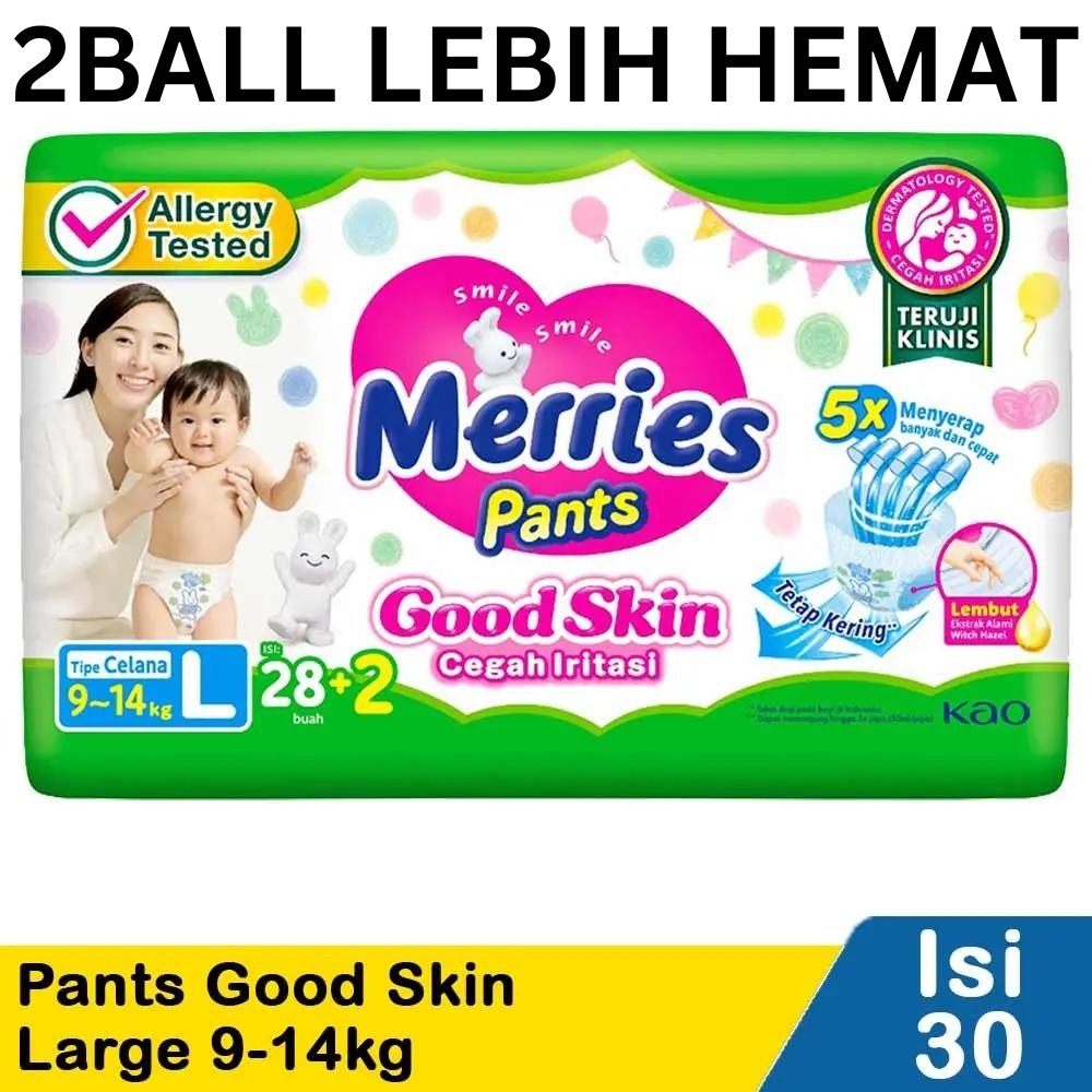 Jual Merries Pants Popok Celana Good Skin L28+2 (PAKET HEMAT) | Shopee ...
