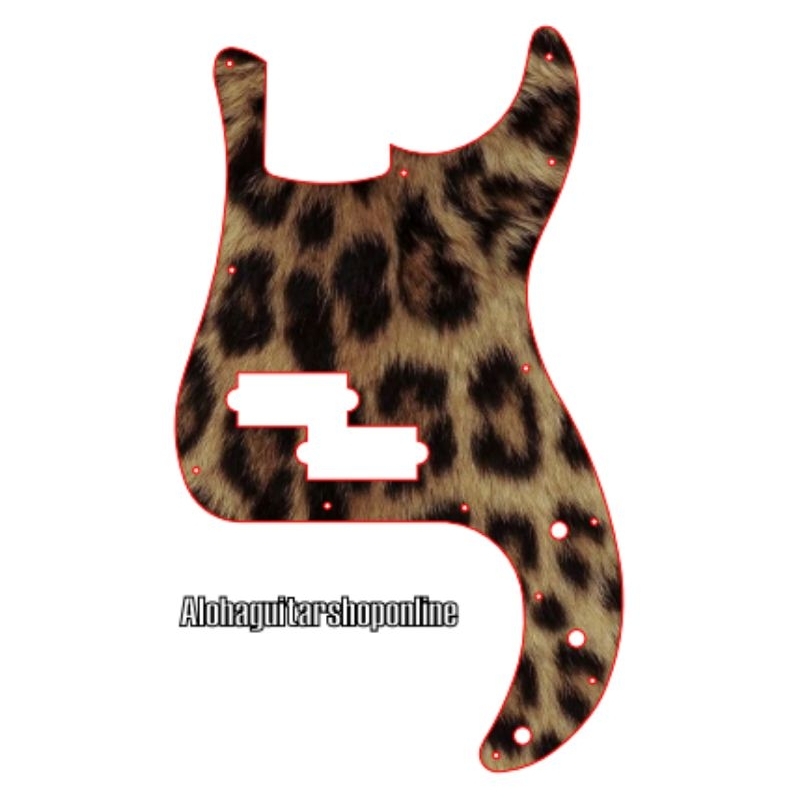 Jual custom order Pickguard precision bass custom leopard skin Art ...