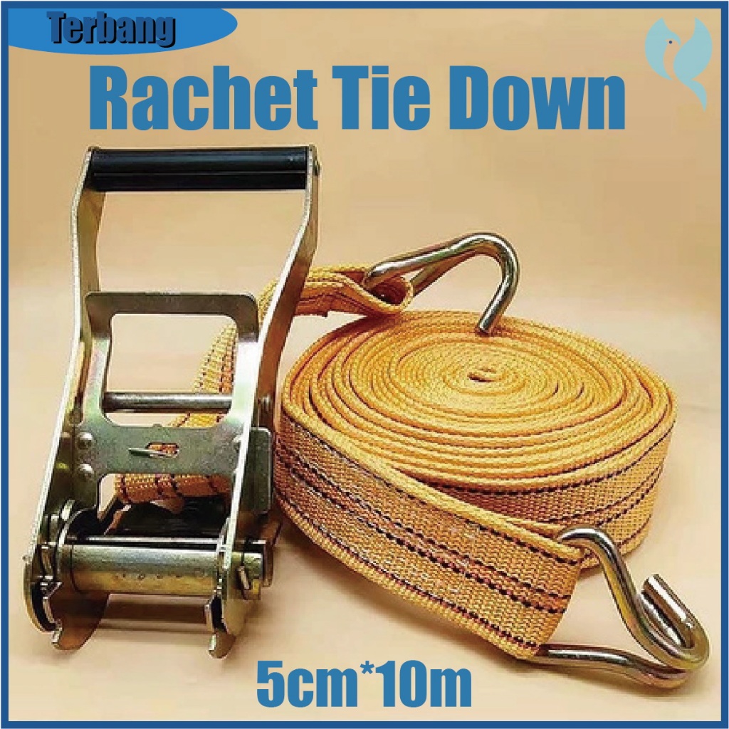 Jual Ratchet Tie Down Cargo Lashing Belt 10 Meter x 5 Ton Pengikat ...