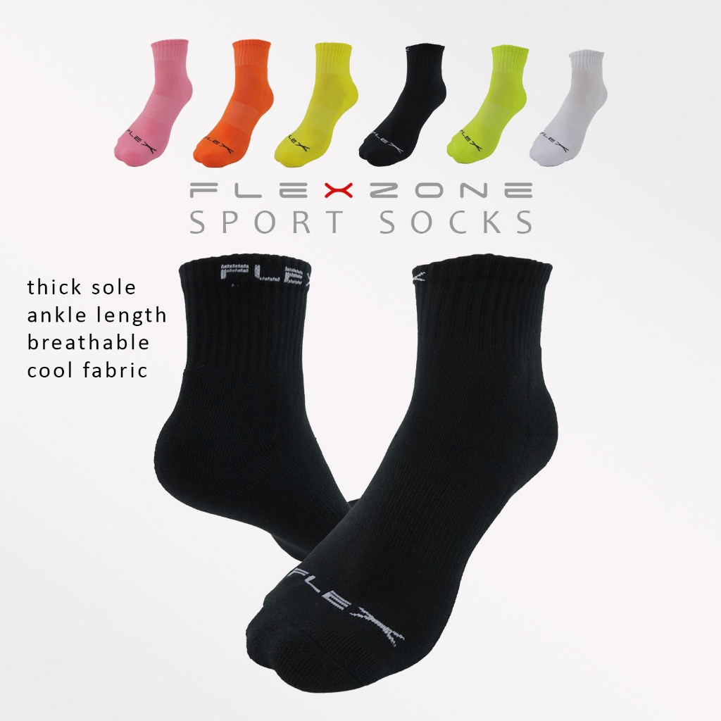Jual FLEXZONE Kaos Kaki Mata Kaki Ankle Socks Sport FAK-001 Badminton ...