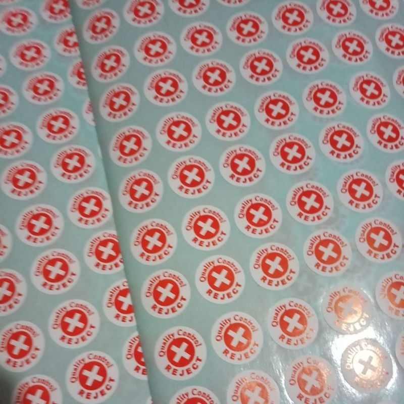 Jual Stiker Penanda QC Stiker reject Stiker QC passed bahan stiker semi ...
