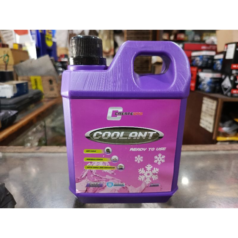 Jual air radiator air coolant 1 liter warna merah merk createoto ...