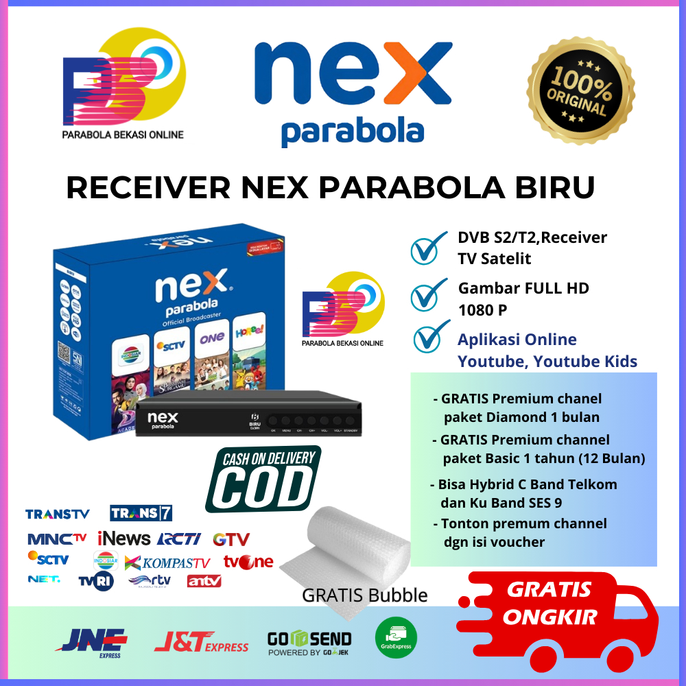 Jual Receiver Nex Parabola Biru Aplikasi Online Youtube Bisa Parabola C ...