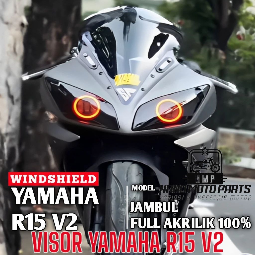 Jual Visor windshield R15 visor R15 v2 model jambul windshield yamaha ...