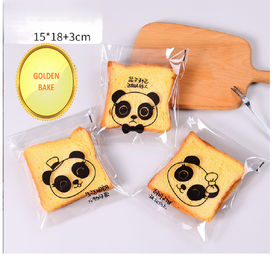 Jual GBake 100pcs 15x18cm PANDA plastik roti opp plastik roti motif ...