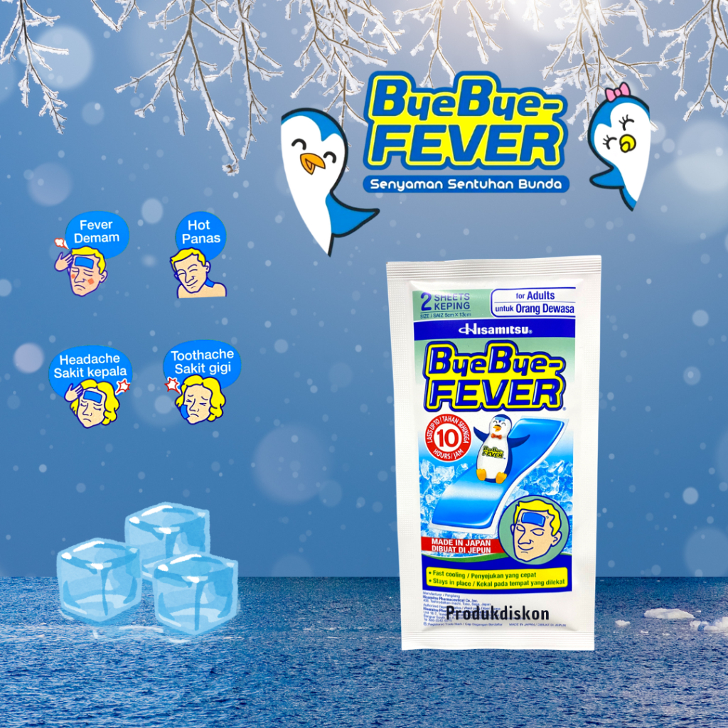Jual BYE BYE FEVER Byebye Fever Dewasa Plester Kompres 2's 5x13 cm Made ...