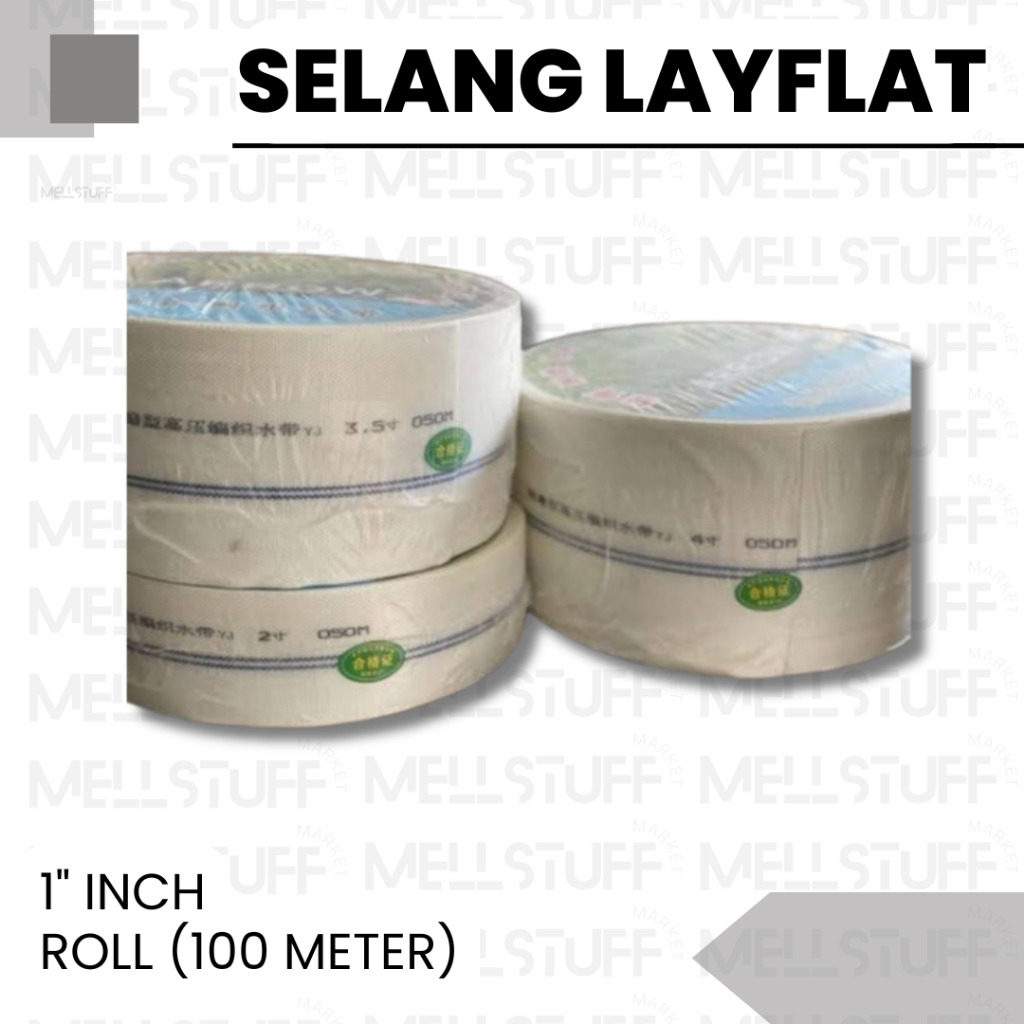 Jual Selang Layflat / Sunny Hose 1" Inch 1 Roll (100 Meter) 10 Bar / 30 ...