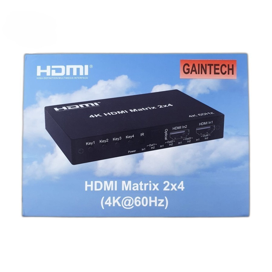 Jual GAINTECH HDMI MATRIX SWITCHER & SPLITTER 2X4 4K 2 IN TO 4 OUT 1 ...