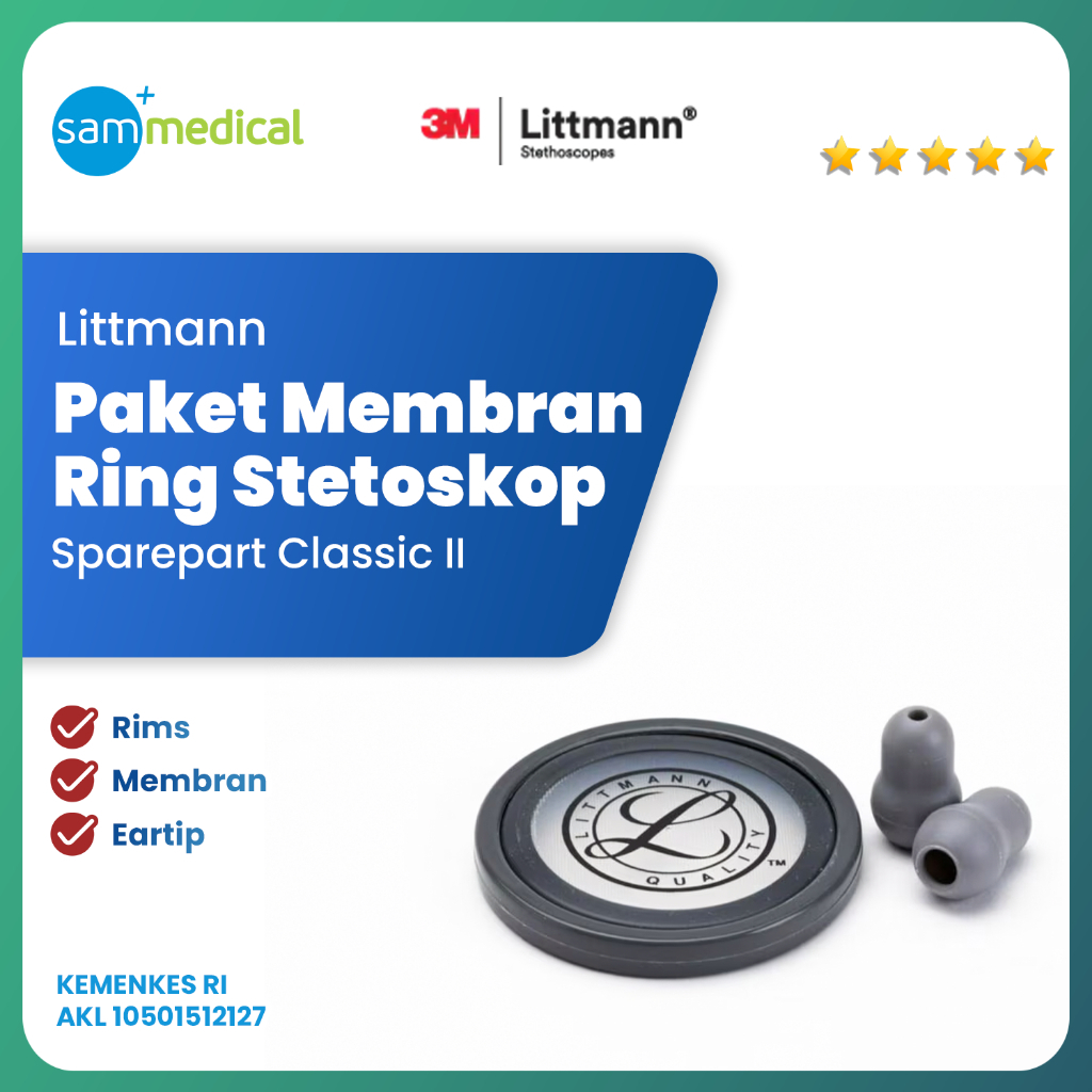 Jual Littman Ring Membran Stetoskop Dewasa / Spare Part Kit Black (Rims ...
