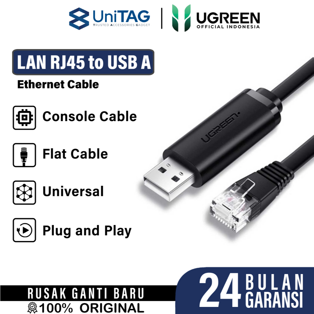 Jual UGREEN Kabel Adapter Ethernet USB to LAN RJ45 Fast Internet ...