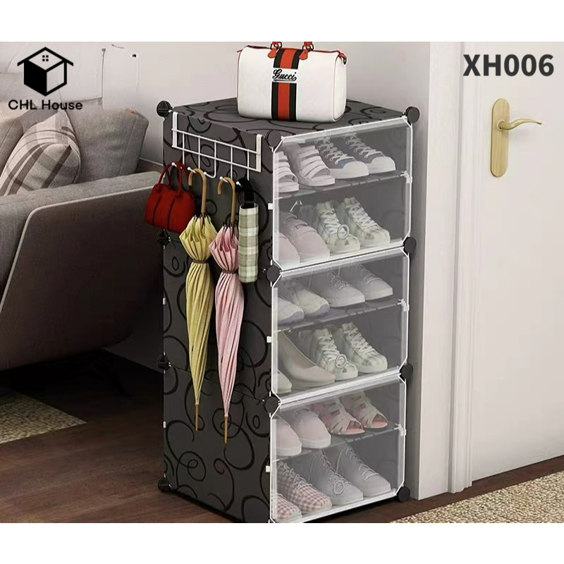 Jual [COD] CHL House Rak Sepatu Anti Debu Rak Sepatu Tertutup 6 Layer ...