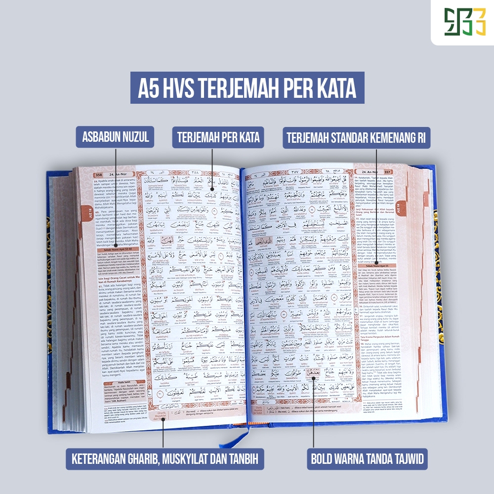 Jual Quran Cover HVS Ukuran A5 HVS NO PO Al Quran Tema Elegant 09 ...