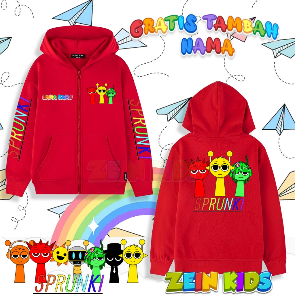 Jual Jaket Hoodie Anak Sprunki / Sweater Sprunki Anak | Shopee Indonesia