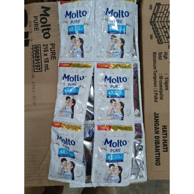 Jual Molto Ultra Softener Konsentrat Pure Sachet (1 Renceng) | Shopee ...