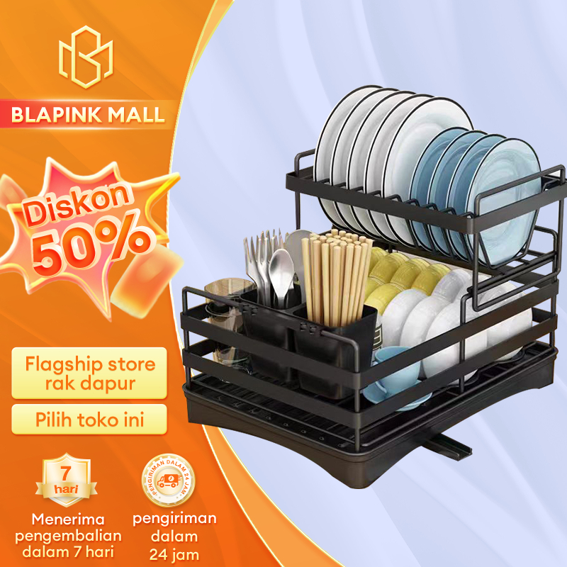 Jual Rak Piring Stainless Steel Rak Cuci Piring Wastafel Rak Pengering ...
