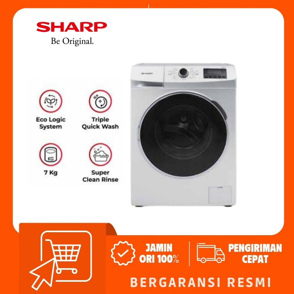 Jual SHARP Mesin Cuci Front Loading ES-FL1062B | Shopee Indonesia
