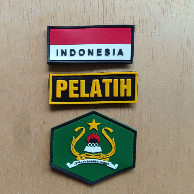 Jual patch rubber logo jasmil tni ad plus pelatih bendera indonesia ...