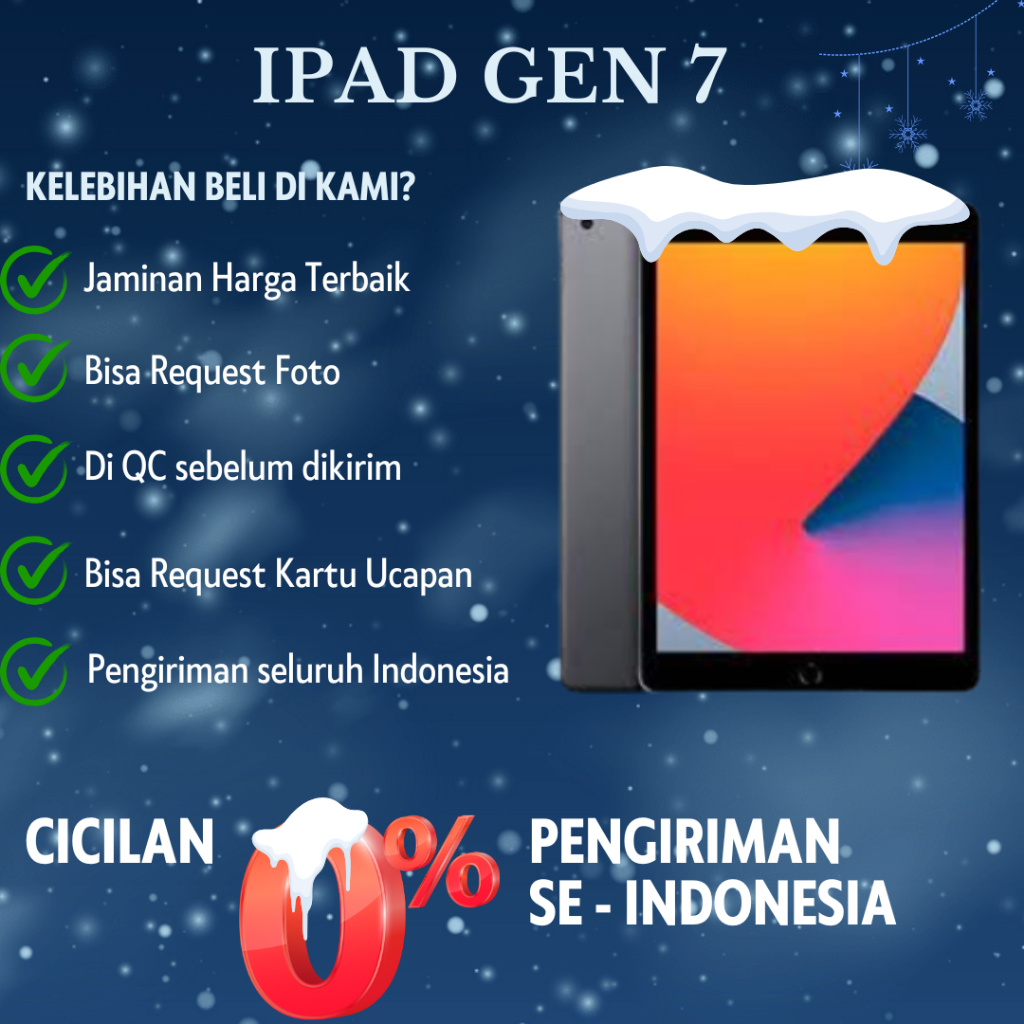 Jual iPad 7 32GB 128GB Gen 7 Wifi Cellular Second Original Fullset | Shopee Indonesia