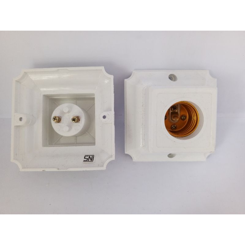 Jual VISERO Fitting Lampu Plafon Tempel Model Persegi | Shopee Indonesia