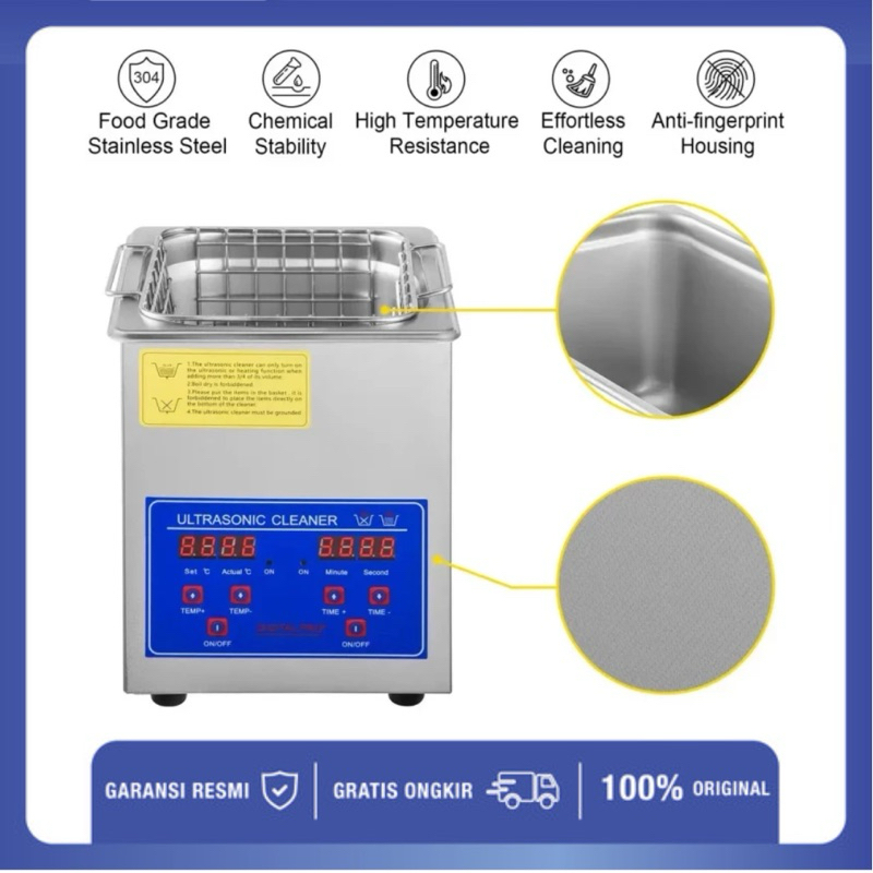 Jual Digital Ultrasonic Cleaner Washer Tank Baskets Jewelry Watches ...