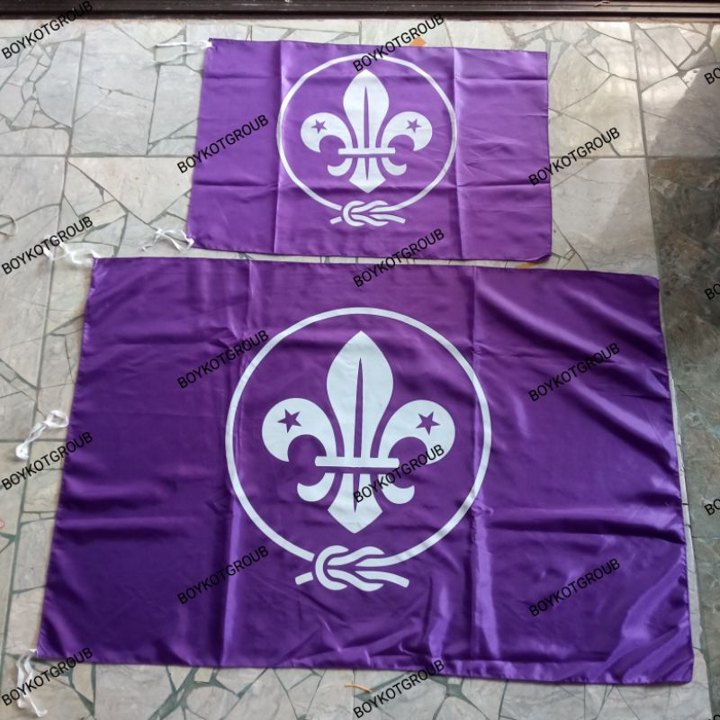 Jual bendera wosm logo terbaru bijian real pict bendera pandu dunia ...