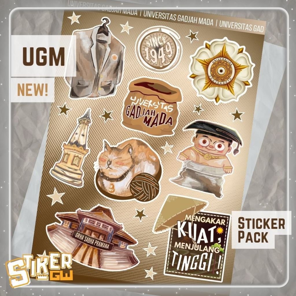 Jual [NEW] Sticker Pack UGM | STIKER UNIVERSITAS GADJAH MADA | StikerGW ...