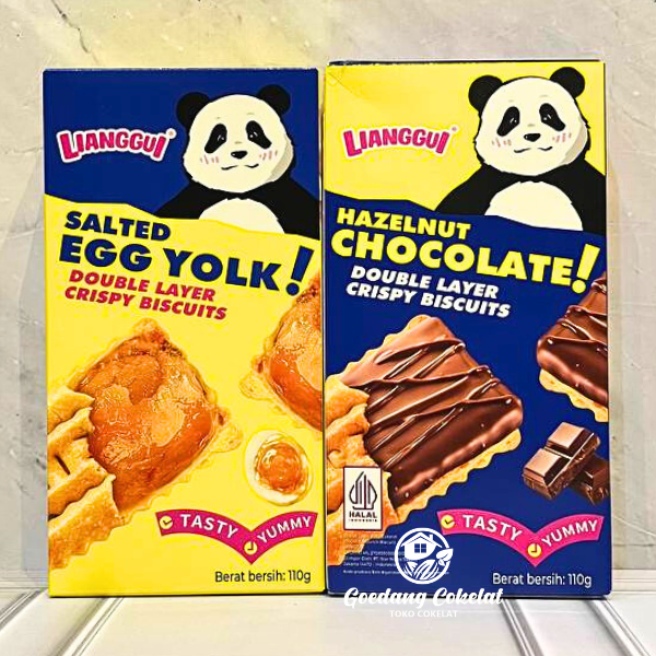 Jual Lianggui Biscuits Salted Egg Yolk Hazelnut Chocolate Double Layer ...