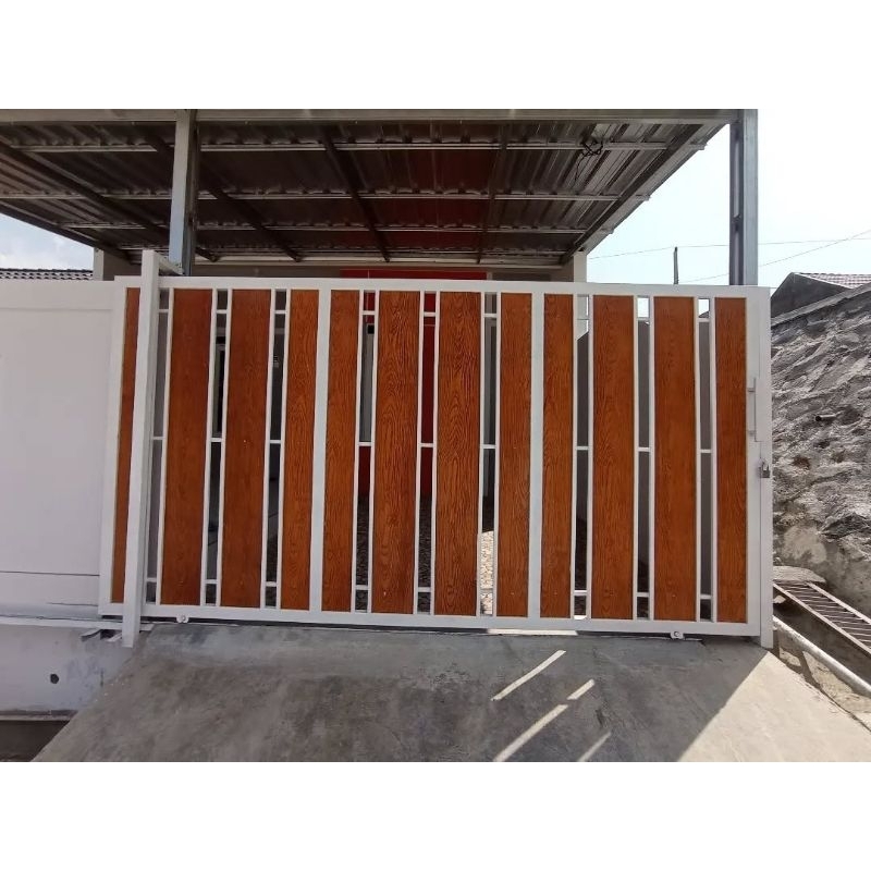 Jual Pagar Rumah Minimalis Motif GRC Rangka Putih| Harga Permeter² ...