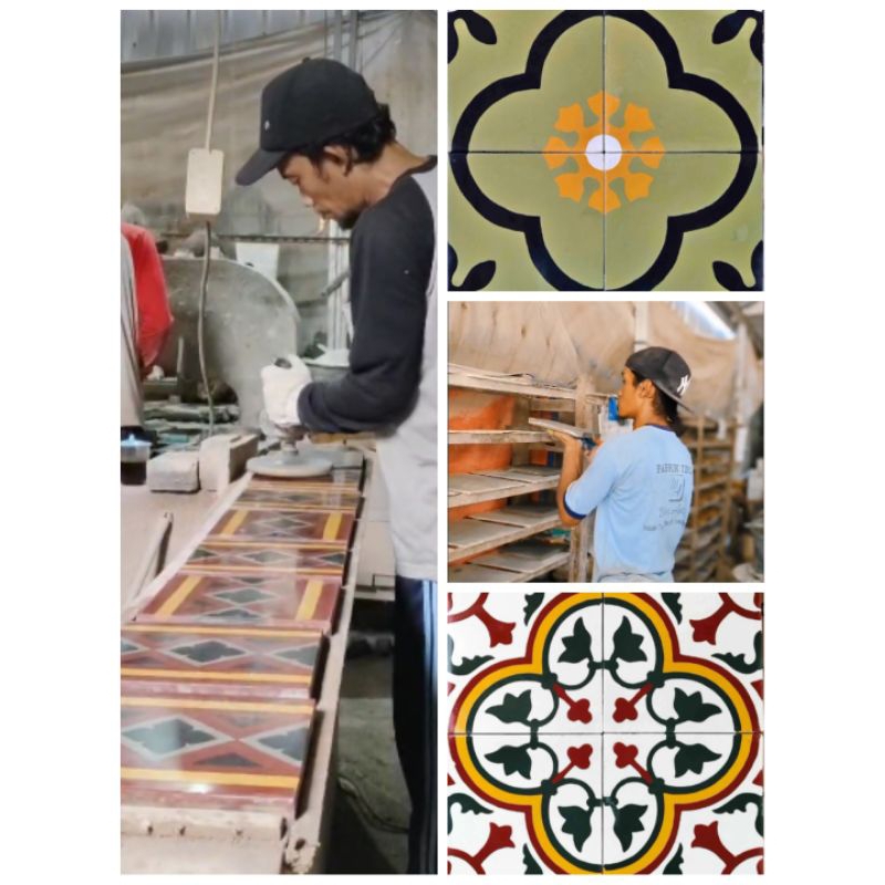 Jual Ubin Tegel Keramik Retro Gaya Rumah Klasik Vintage 20x20cm ...