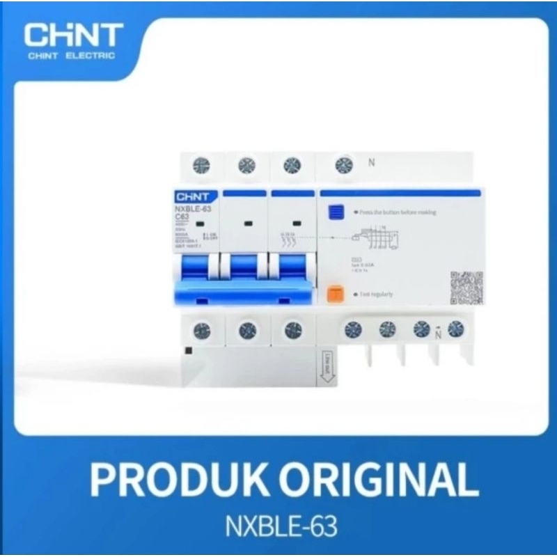 Jual RCCB / ELCB / RCBO CHINT NXBLE-63 3P+N 30mA/300mA 6A 10A 16A 25A 32A 40A 50A 63A CHINT ...