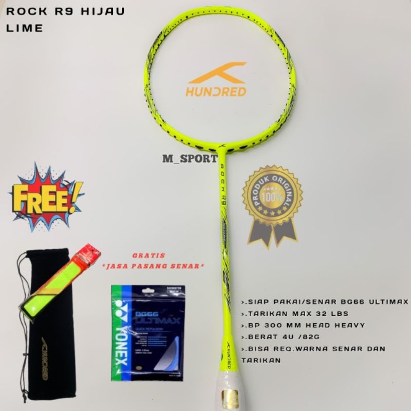 Jual Raket Badminton HUNDRED ROCK R9 Original | Shopee Indonesia