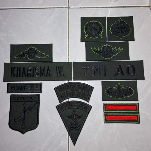 Jual ATRIBUT BORDIR PAPAN NAMA PDL PERKERAS | Shopee Indonesia