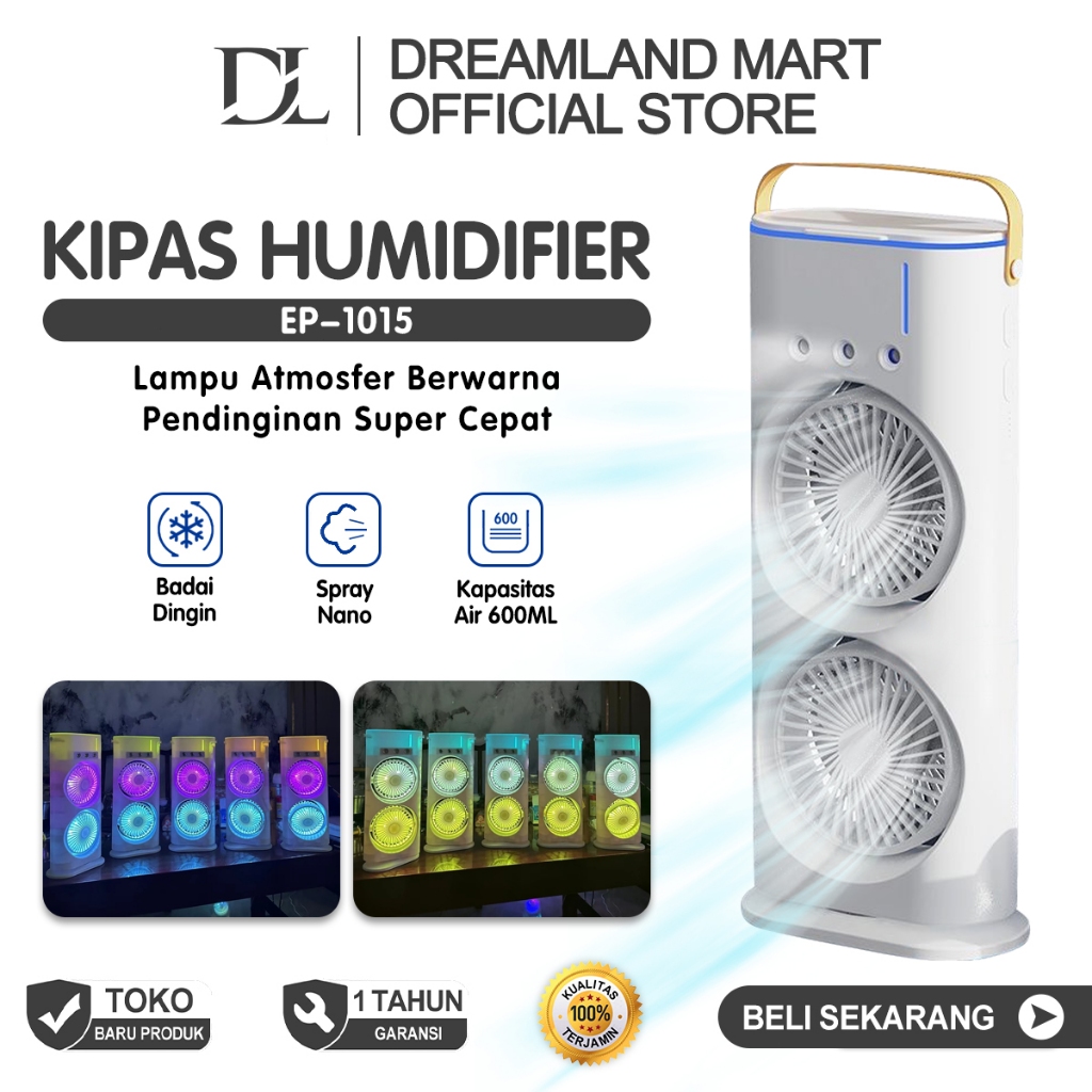 Jual DL Kipas Humidifier Kipas Uap/LED KIPAS GANDA UAP SEMPROT KIPAS ...