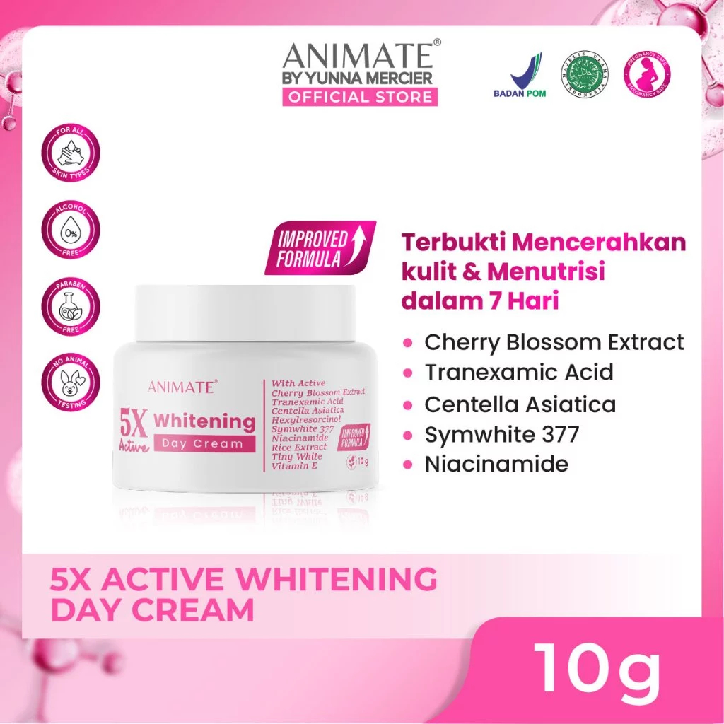 Jual LADY LOOK | Animate 5x Active Whitening Day Cream 10 gr | Shopee ...