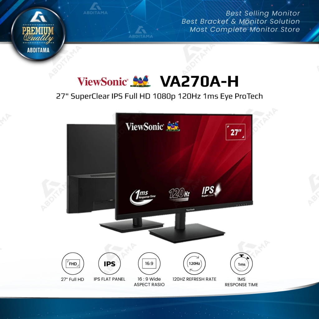 Jual Monitor LED Viewsonic VA270A-H 27" SuperClear IPS Full HD 1080p ...