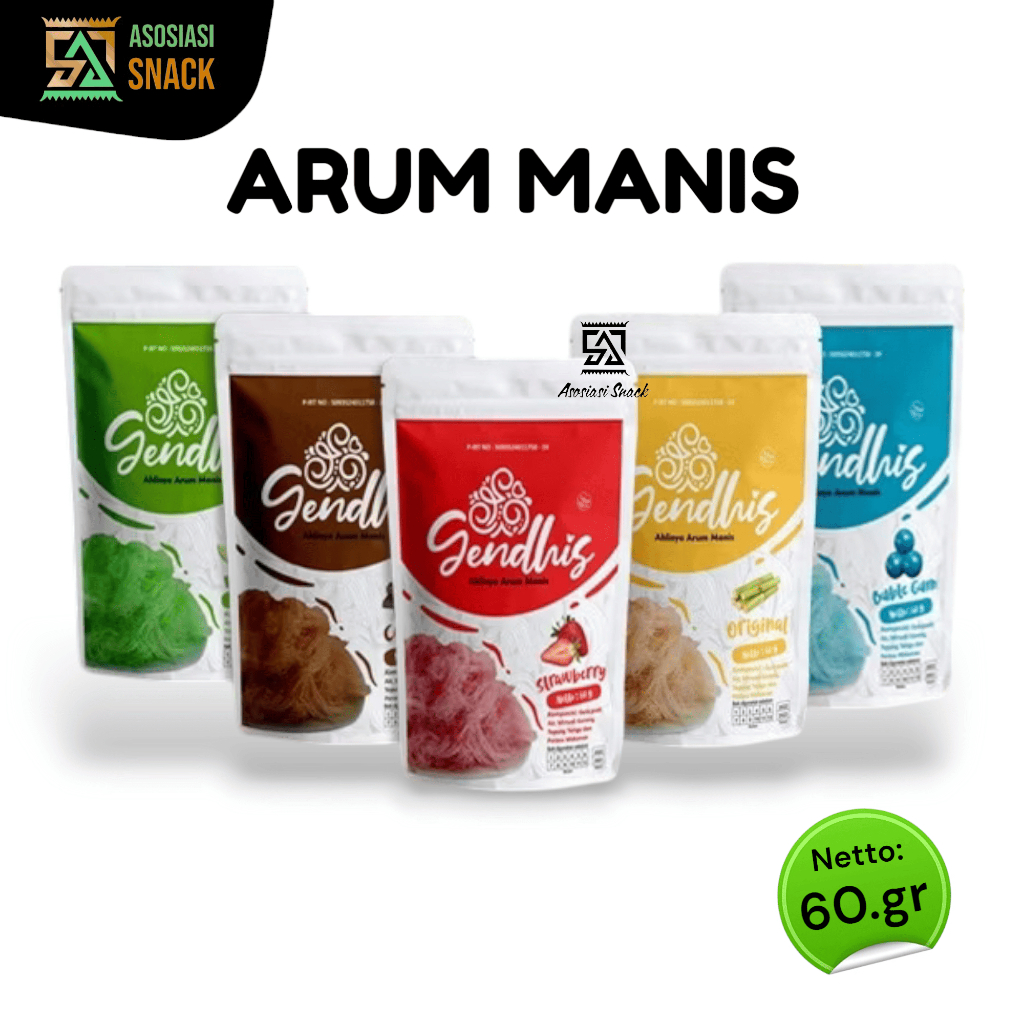 Jual GENDHIS ARUM MANIS rambut nenek jajanan jadul manis varian rasa ...