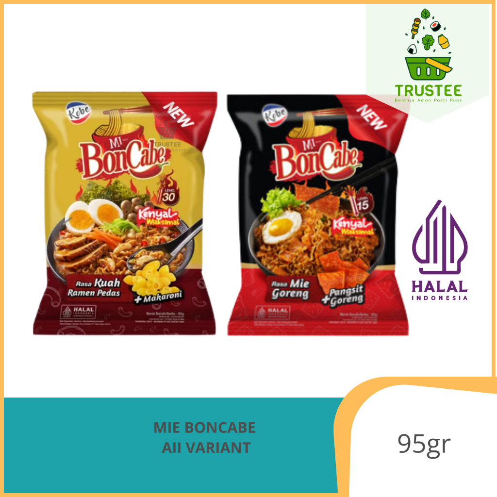 Jual Kobe Mi BonCabe Kuah Ramen Pedas + Makaroni Lv30 / Mie Goreng ...