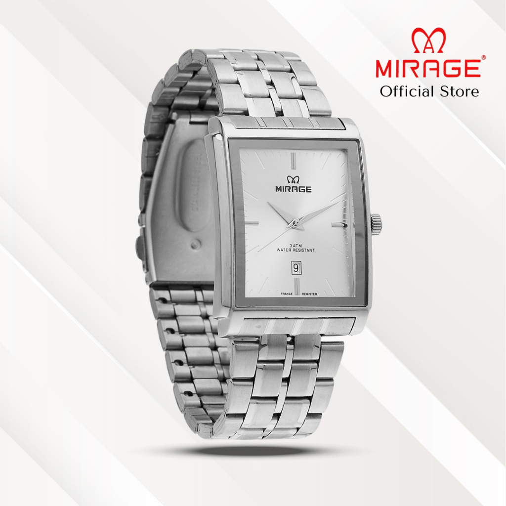 Jual Mirage Jam Tangan Pria Analog 8576 M Silver Original Stainless ...