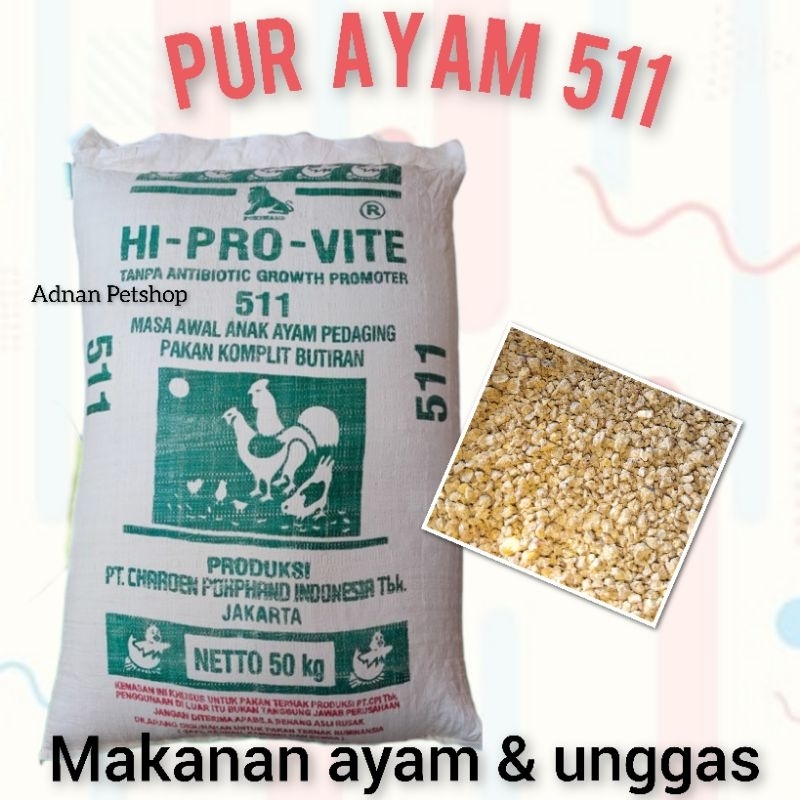Jual PAKAN AYAM 511 HI PRO VITE / PUR AYAM 511 500G | Shopee Indonesia