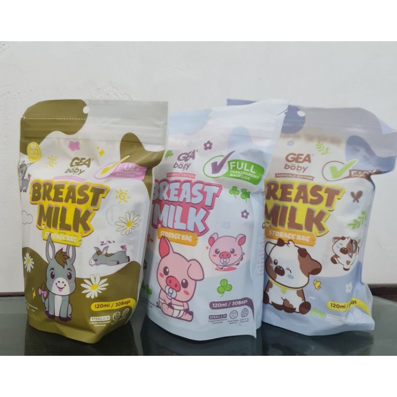 Jual GEA BABY BREAST MILK STORAGE BAG 120ML 30 KANTONG | Shopee Indonesia