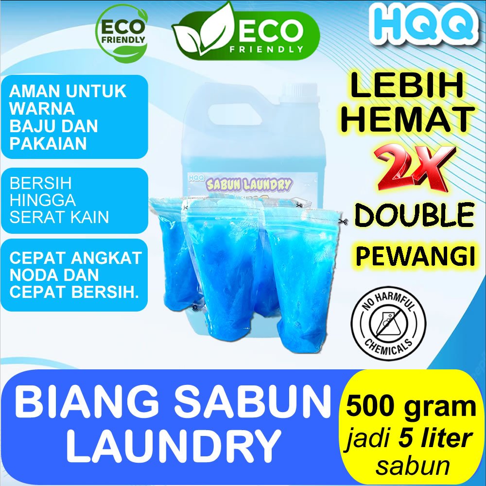 Jual BIANG SABUN LAUNDRY HQQ DOUBLE PEWANGI 500gr U/ MENJADI SABUN DETERGENT LAUNDRY CUCI BAJU 5 ...