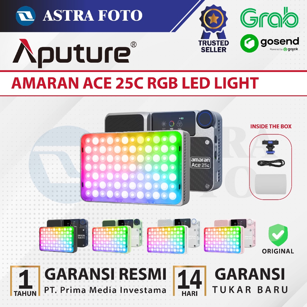 Jual Amaran Ace 25c 25 c RGB LED Light Panel ORIGINAL GARANSI RESMI | Shopee Indonesia