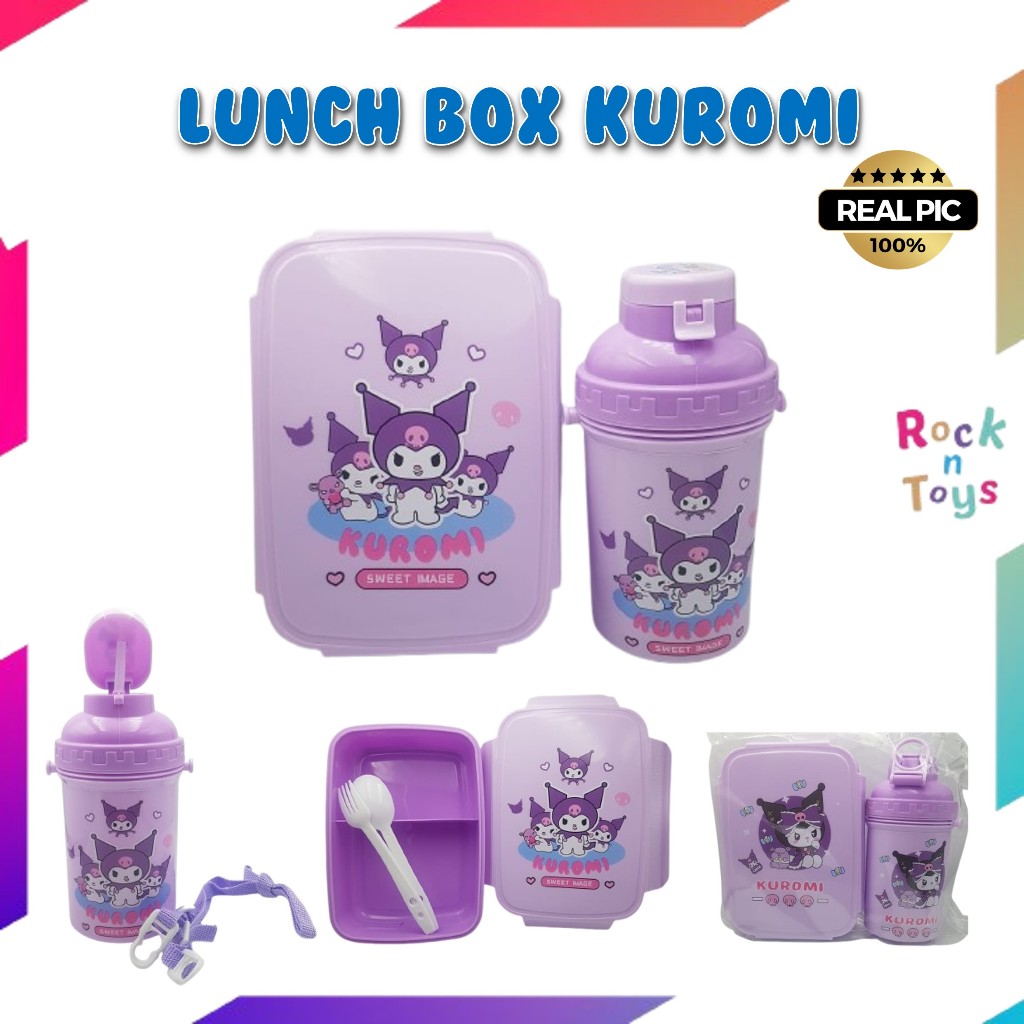 Jual KOTAK MAKAN ANAK KUROMI LUNCH BOX KUROMI TEMPAT MAKAN ANAK SET KARAKTER KUROMI | Shopee ...