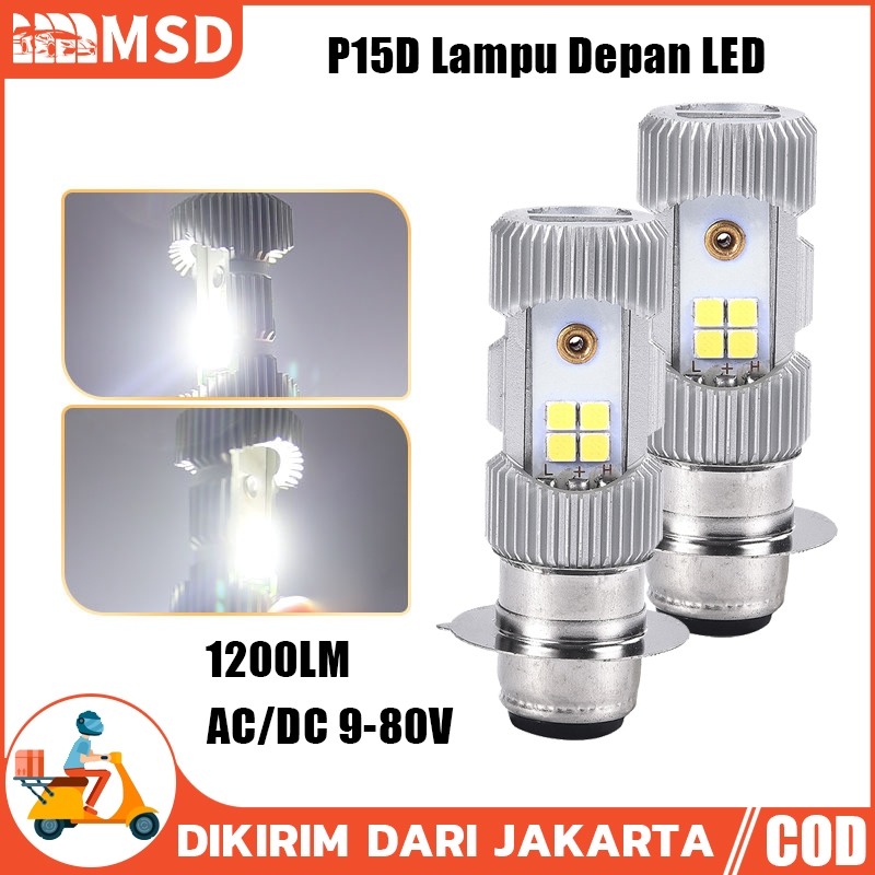 Jual Lampu Led H6 M5 P15D Original Motor Bebek Dan Matic 9-80V Lampu Motor Universal Motor Bebek ...