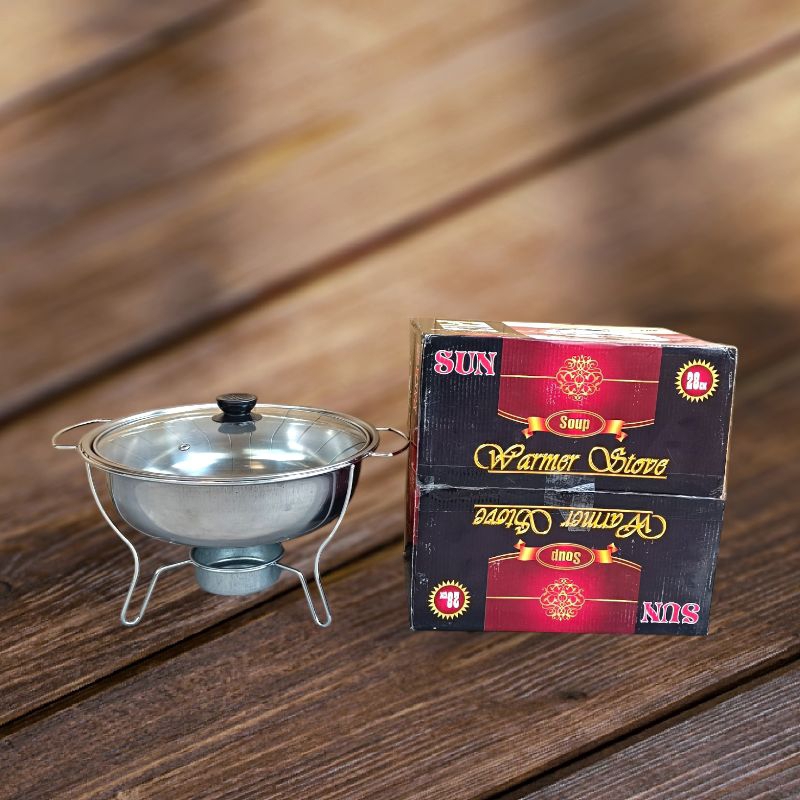 Jual WARMER BULAT/Wadah soup +pemanas /Tempat soup 28cm | Shopee Indonesia