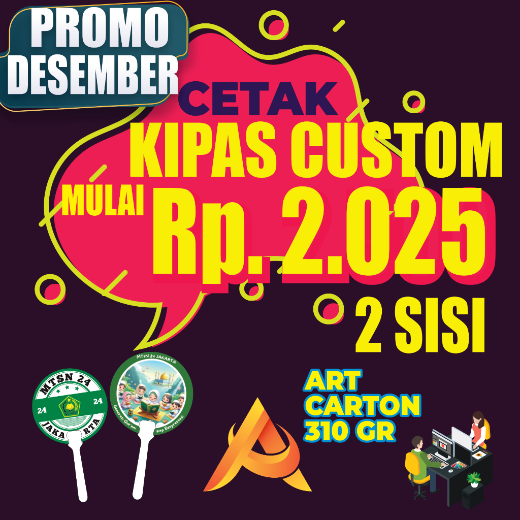 Jual Kipas Custom / Kipas Custom 2 Sisi tambah Plastik | Shopee Indonesia