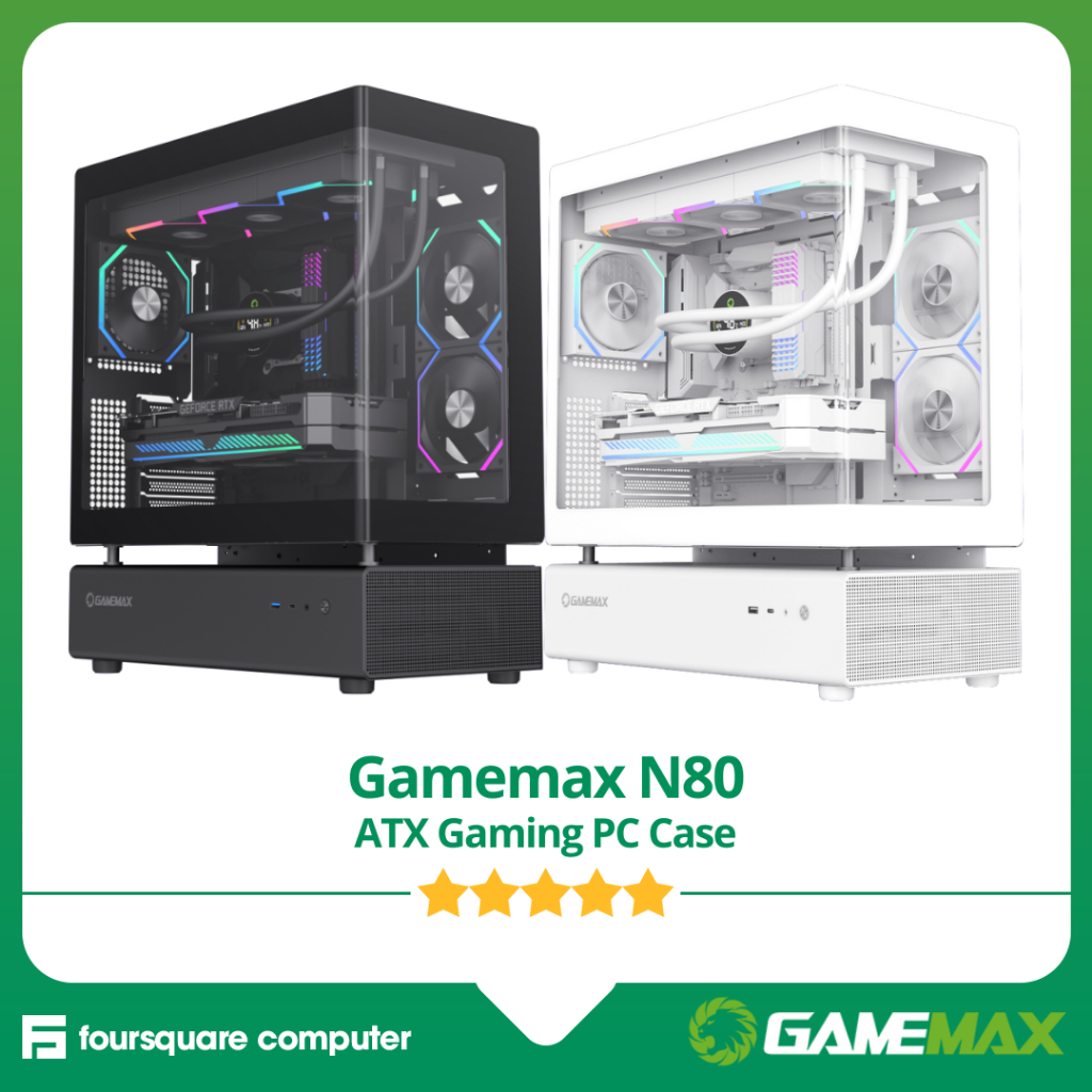Jual Gamemax N80 Black & White ATX Gaming PC Case Computer | Shopee ...