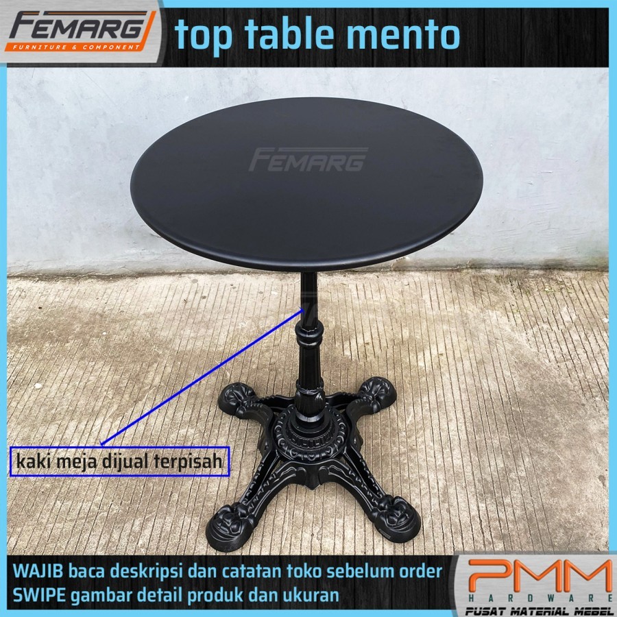 Jual daun meja FEMARG mento | top table cafe outdoor metal besi coating ...