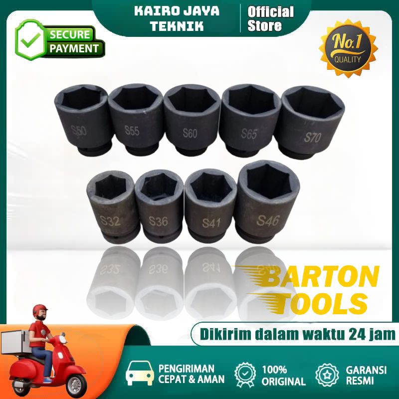 Jual M22-M48 32-70mm Socket Square Drive 1in Set 9 pcs Kunci mata shock ...